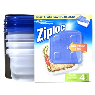 Ziploc 70935 Small Square Container 4-count - Bed Bath & Beyond - 12557120