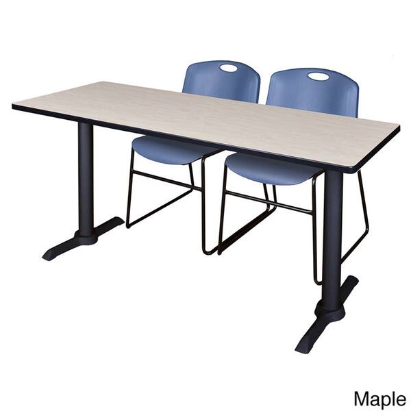 Regency Seating Cain 60-inch x 24-inch Training Table and 2 Zeng Blue ...