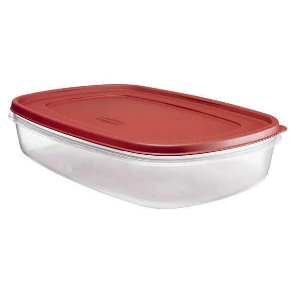 Rubbermaid 24 Cup Rectangle Easy Find Lid Food Storage Container - Bed ...