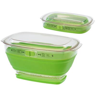 Progressive LKS-10 4 Quart Green Collapsible Produce Keeper - Overstock ...