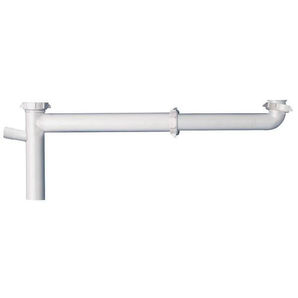 Keeney 119AWK 1-1/2" White End Outlet Continuous Waste With Baffle Tee ...