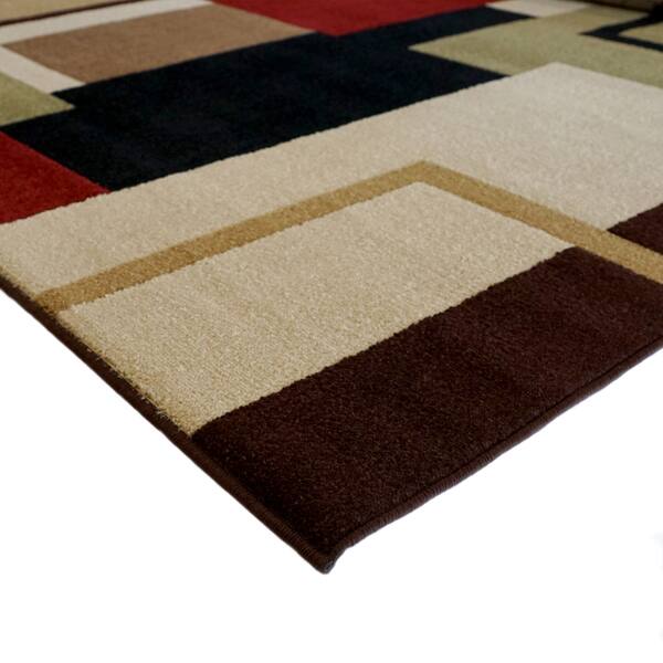 Broyhill Dolton Geo Red Polypropylene Machine-woven Area Rug (7'5 x 10 ...