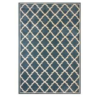Broyhill Wheaton Steel Blue Polypropylene Machine-woven Area Rug (7'5 x ...