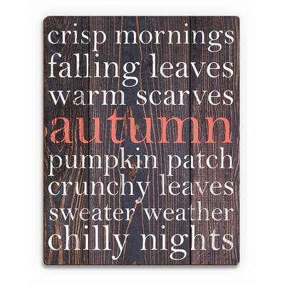 Red Autumn' Wood Words Wall Art - Overstock - 12603605