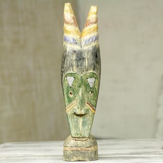 Handcrafted Sese Wood 'Stately Advice' African Sculpture (Ghana) - Bed ...