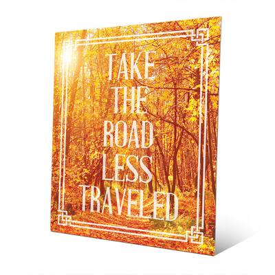 Take the Road Less Traveled' Wall Art on Metal - Overstock - 12611050