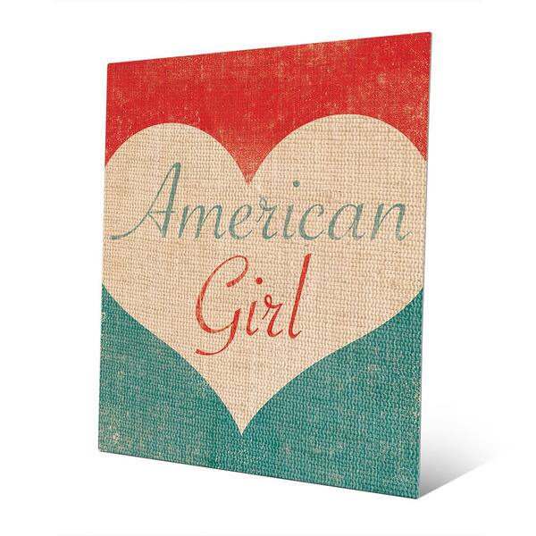 Heart of an American Girl' Wall Art on Metal - Bed Bath & Beyond - 12611102