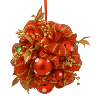 National Tree Company 16 in. Decorative Collection Striped Red Ribbon ...