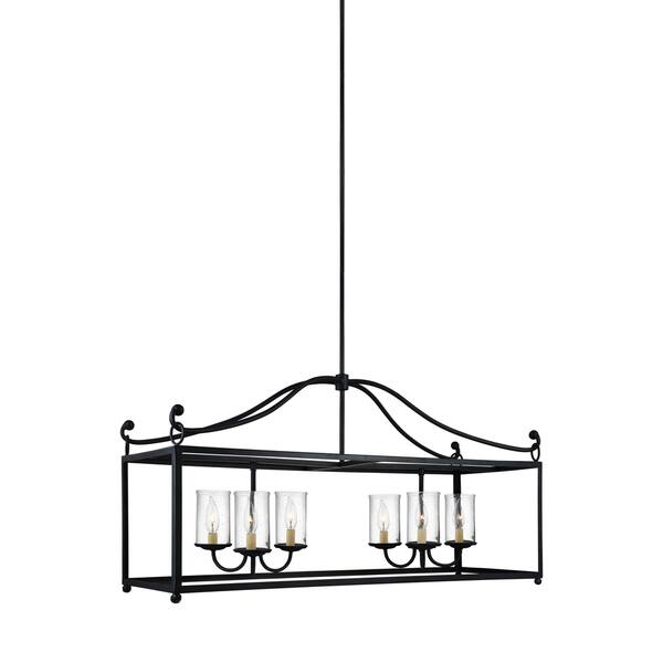 Feiss Declaration 6 Light Antique Forged Iron Chandelier - Bed Bath ...
