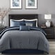 Madison Park Morris Navy 7 Piece Comforter Set - Bed Bath & Beyond ...