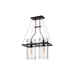 Sonneman Lighting Square Ring 2-light Satin Black Linear Pendant - Bed ...