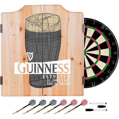 Guinness Dart Cabinet Set with Darts and Board - 20.5" x 3.5" x 24.75 ...