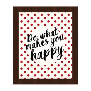 'Do What Makes You Happy' Framed Canvas Wall Art - Bed Bath & Beyond ...