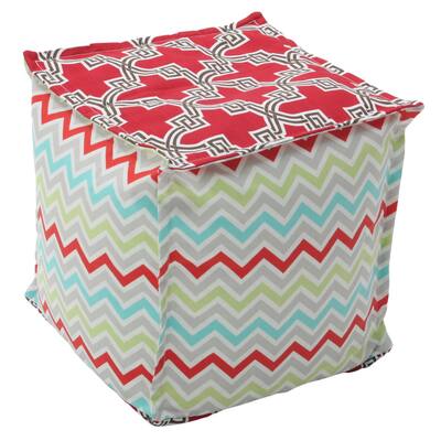 BeanSack Big Joe Mismatch Colorwork Polystyrene/Polyester Twill Cube ...