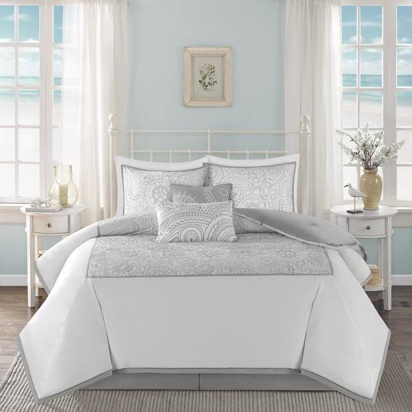 Harbor House Cranston White Cotton Comforter Set - Bed Bath & Beyond ...
