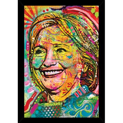 Hillary by Dean Russo Print (24-inch x 36-inch) with Black Wood Frame ...
