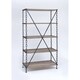 Jodie 5-Shelf Side Pier, Rustic Oak & Antique Black - Bed Bath & Beyond ...