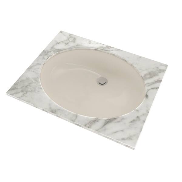 Toto Dantesca Oval Undermount Bathroom Sink with CeFiONtect, Sedona ...