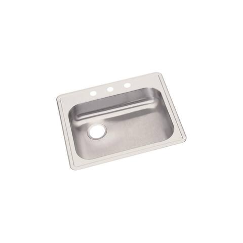 Elkay Dayton Stainless Steel 25" x 22" x 5-3/8", Single Bowl Top Mount ...