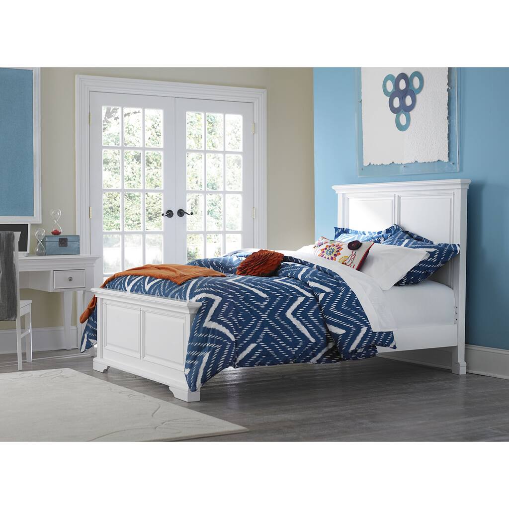 Walnut Street White Full Devon Panel Bed - Overstock - 12684127