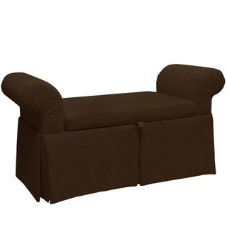 Skyline Furniture Skyline Twill Chocolate Skirted Storage Bench - Bed ...