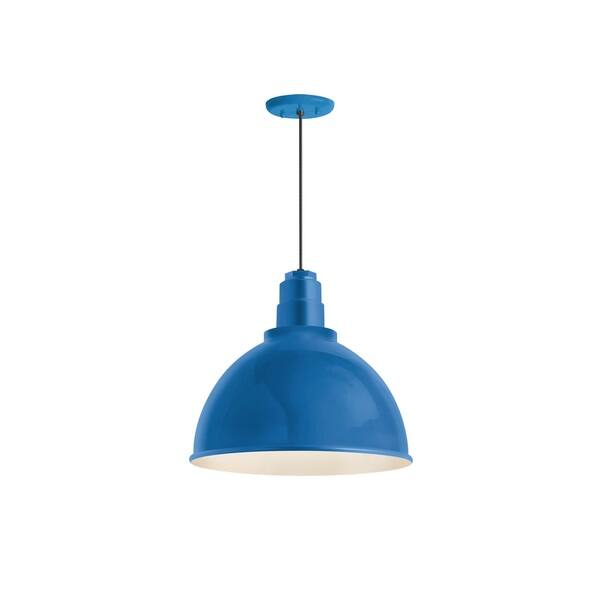 Troy RLM Lighting Deep Reflector Blue Pendant, 12 inch Shade - Bed Bath ...