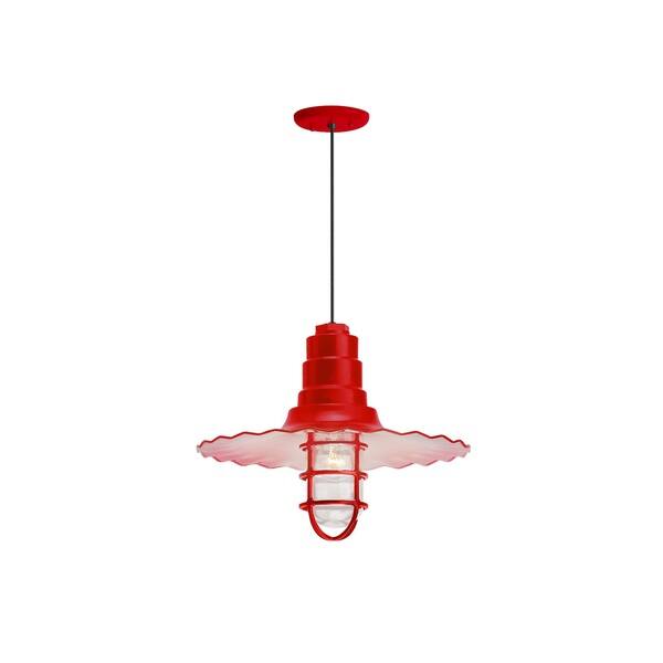 Troy RLM Lighting Radial Wave Red Wire Guard Pendant, 16 inch Shade ...
