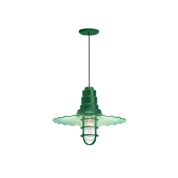 Troy RLM Lighting Radial Wave Hunter Green Wire Guard Pendant, 16 inch ...