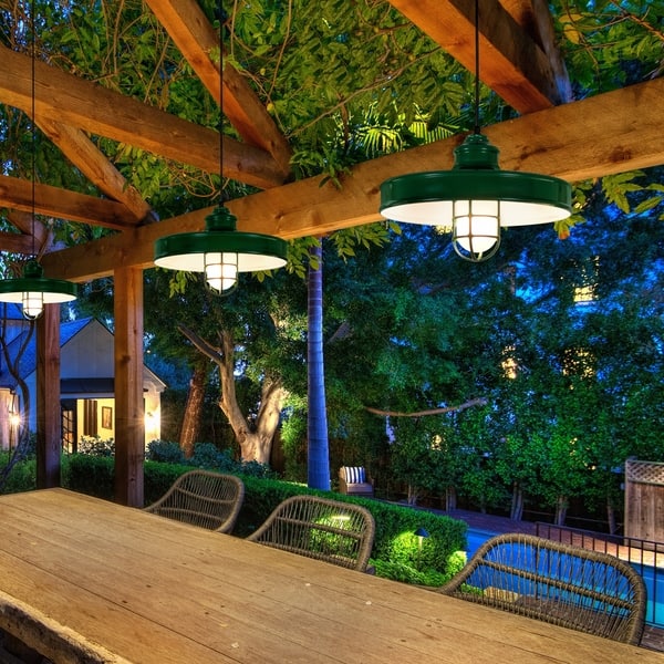 Troy RLM Lighting Nostalgia Hunter Green Wire Guard Pendant, 14 inch ...