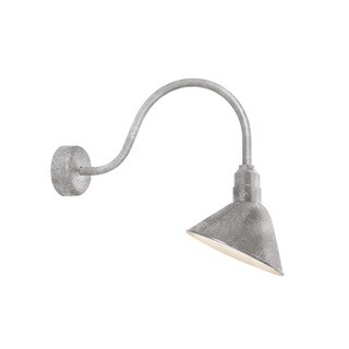 Troy RLM Lighting Angle Reflector Galvanized 23 inch Arm Wall Sconce ...