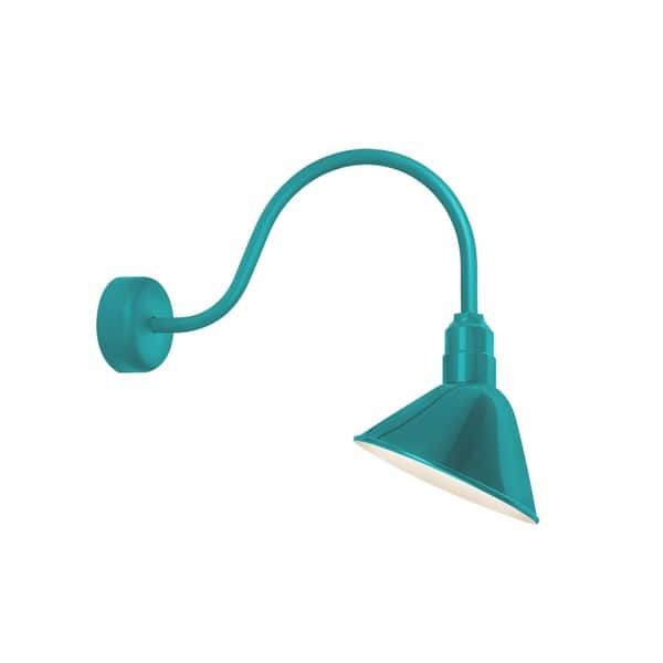 Troy RLM Lighting Angle Reflector Tahitian Teal 23 inch Arm Wall Sconce ...