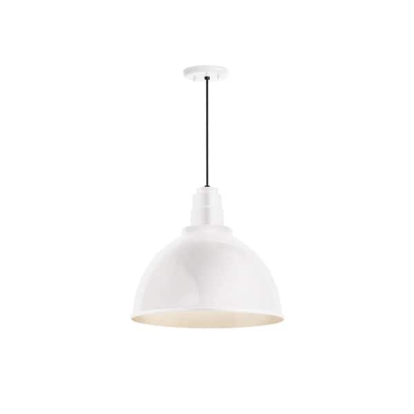 Troy RLM Lighting Deep Reflector Gloss White Pendant, 16 inch Shade ...