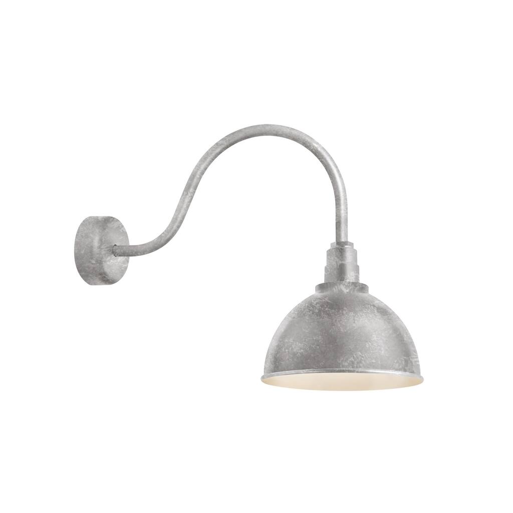 Troy RLM Lighting Deep Reflector Galvanized 23 inch Arm Wall Sconce, 16 ...