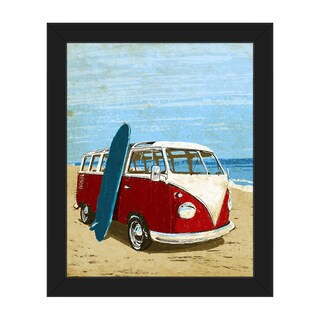 'Surfing Road Trip' Framed Canvas Wall Art - Bed Bath & Beyond - 12713647