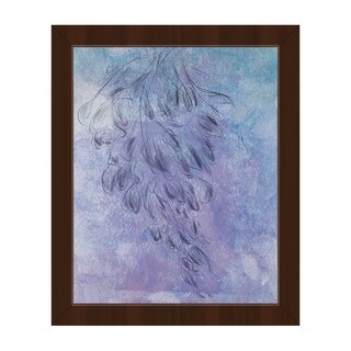 'Cool Wisteria' Canvas and Espresso Framed Wall Art - Bed Bath & Beyond ...