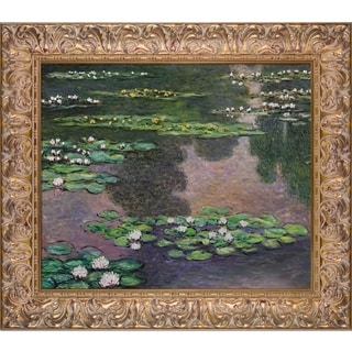 La Pastiche Claude Monet 'Water Lilies, Green and Violet (Luxury Line ...