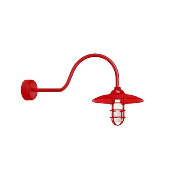 Troy RLM Lighting Retro Industrial Red 30 inch Arm Dome Wire Guard Wall ...