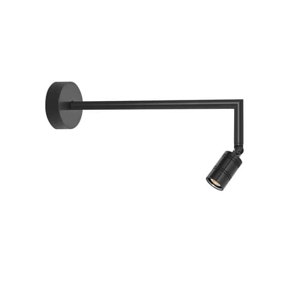 Troy RLM Lighting LS LED Bullet Head Black Miter 18 inch Arm Wall ...