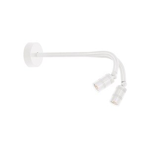 Troy RLM Lighting LS LED Bullet Head Gloss White Dual 18 inch Arm Wall ...