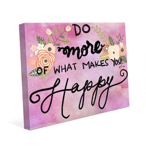 'Do What Makes You Happy' Canvas Wall Art - Bed Bath & Beyond - 12714451
