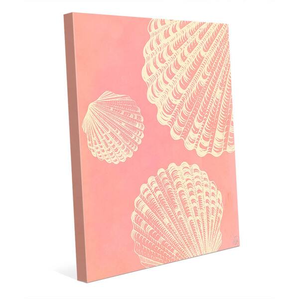 'Clamshell Trio' Pink Wall Art on Canvas - Bed Bath & Beyond - 12714468