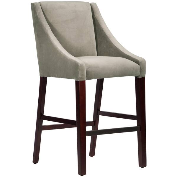 Skyline Furniture Skyline Regal Silver Grey Swoop Bar Stool - Bed Bath ...