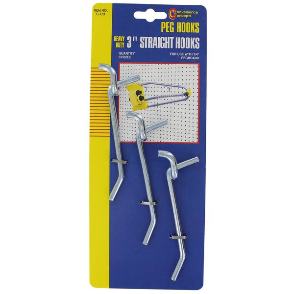 Convenience Concepts SC-173 3" Heavy Duty Straight Single Pegboard ...