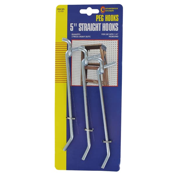 Convenience Concepts SC-175 5" Heavy Duty Straight Single Pegboard ...