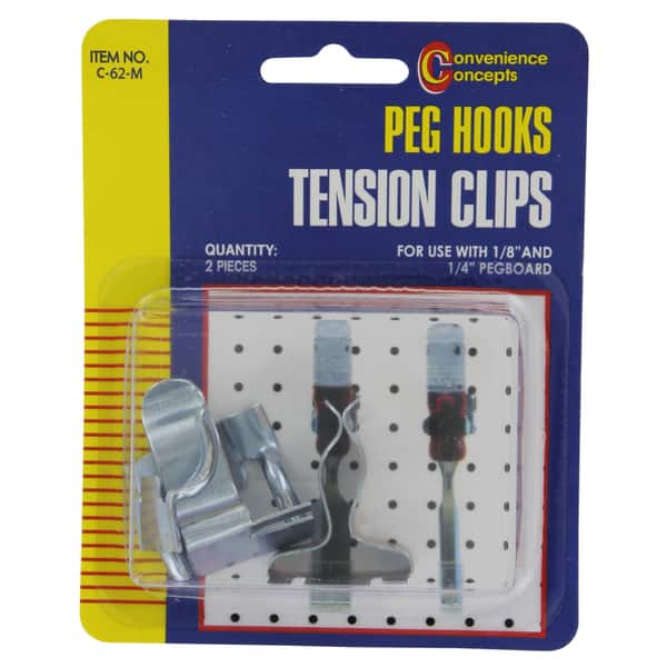 Convenience Concepts SC-62M Pegboard Tension Clips 2-ct - Bed Bath ...
