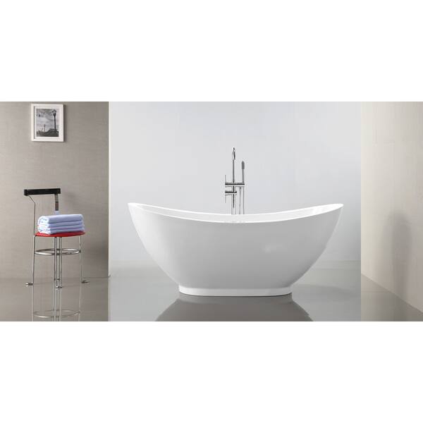 HelixBath Ephesus Freestanding Overflow Pedestal Bathtub - Bed Bath ...