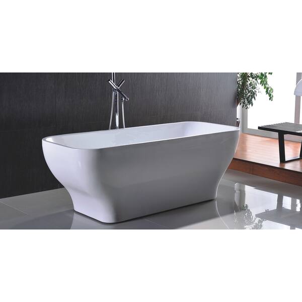 HelixBath Taposiris Freestanding Curved Bathtub - Bed Bath & Beyond ...