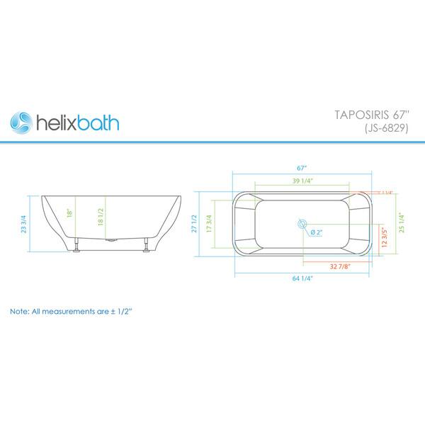 HelixBath Taposiris Freestanding Curved Bathtub - Bed Bath & Beyond ...