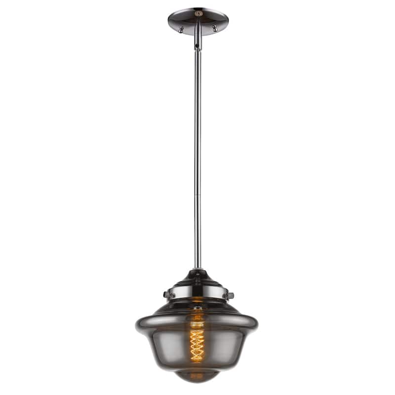 Amber Glass/Iron Dimmable Pendant Light Fixture - Amber Glass/Iron ...