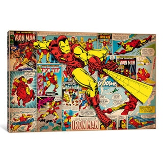 iCanvas Marvel Comic Book Iron Man on Iron Man Covers and Panels by ...